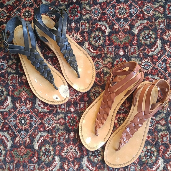 Urban Outfitters | Shoes | Bundle Two Pairs Ecote Braided Sandals ...